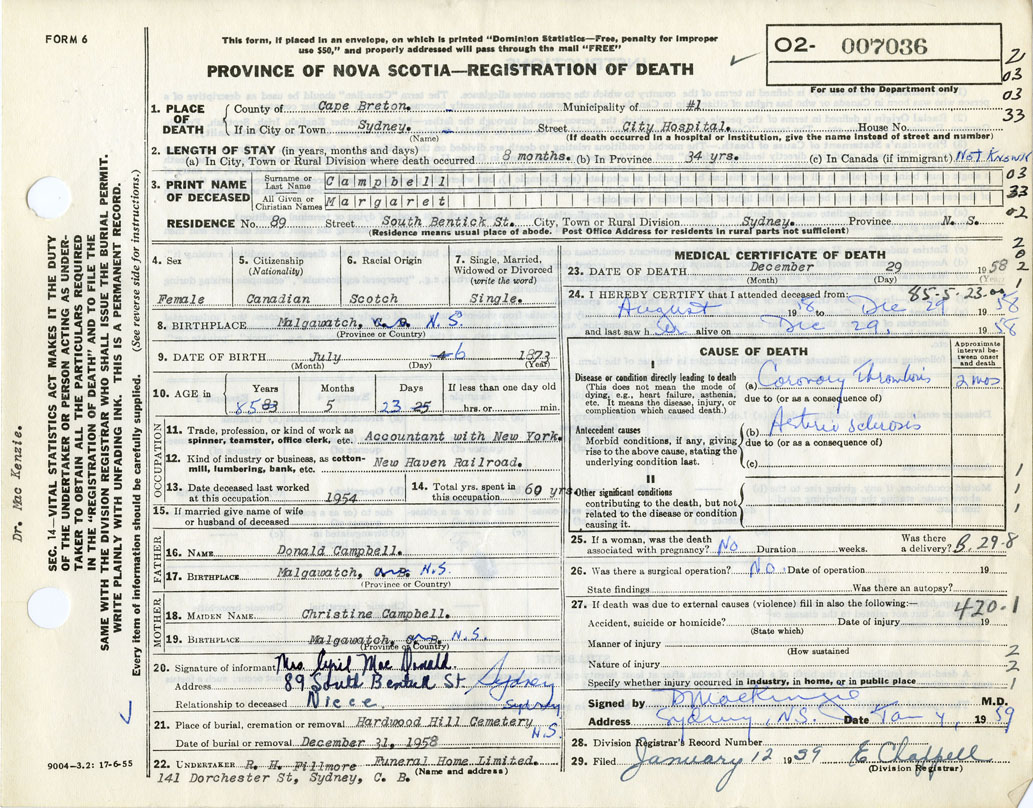 Nova Scotia Archives - Nova Scotia Births, Marriages, and Deaths