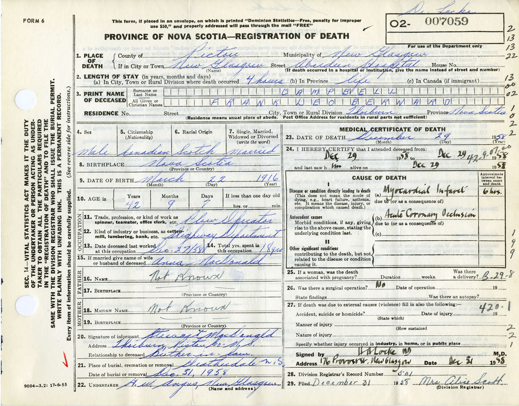 Nova Scotia Archives - Nova Scotia Births, Marriages, and Deaths