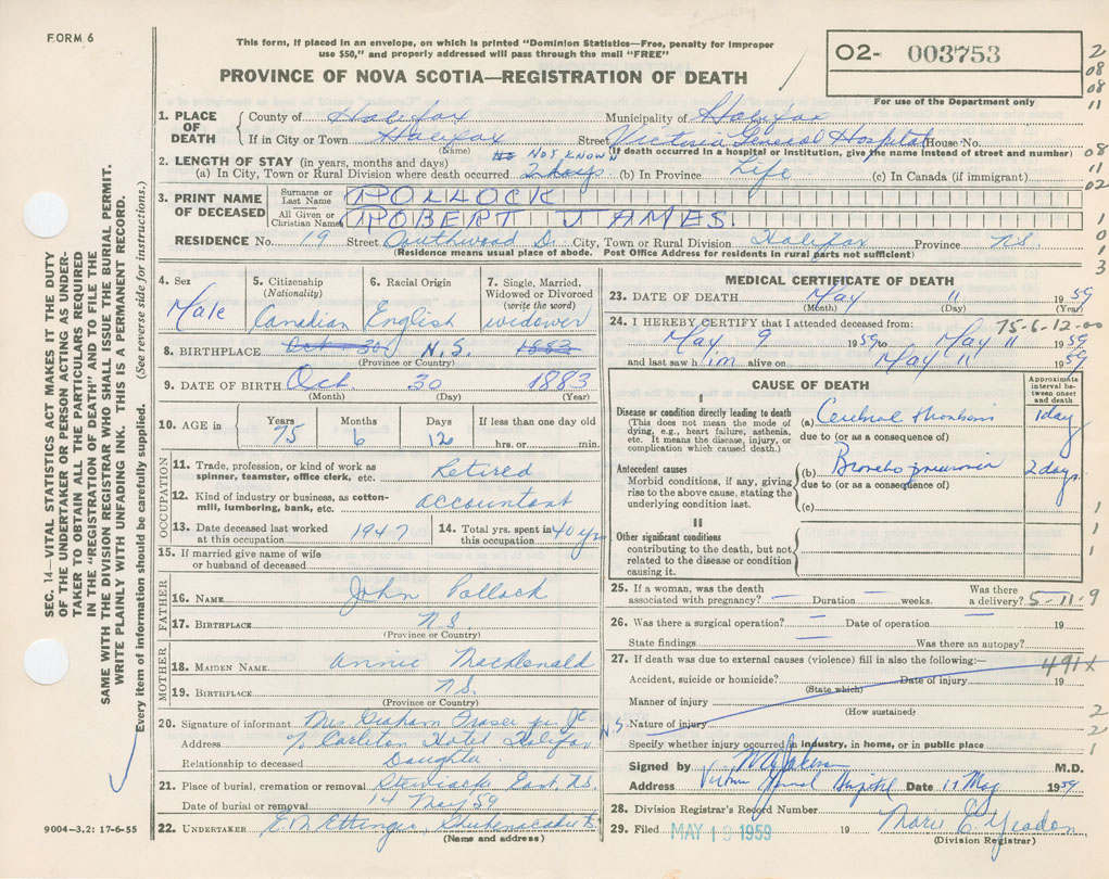 Nova Scotia Archives - Nova Scotia Births, Marriages, and Deaths