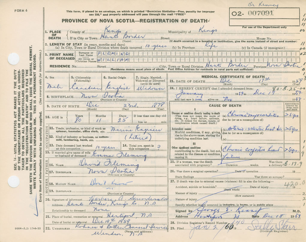 Nova Scotia Archives - Nova Scotia Births, Marriages, and Deaths