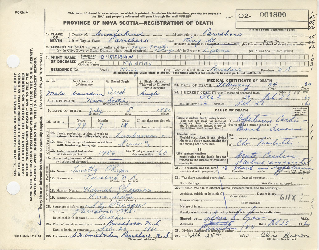 Nova Scotia Archives - Nova Scotia Births, Marriages, and Deaths