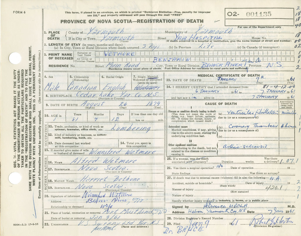 Nova Scotia Archives - Nova Scotia Births, Marriages, and Deaths