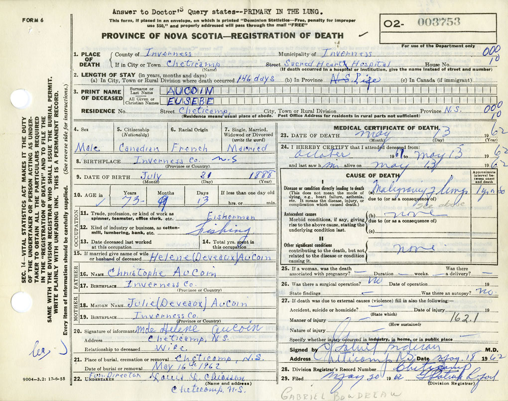 Nova Scotia Archives - Nova Scotia Births, Marriages, and Deaths