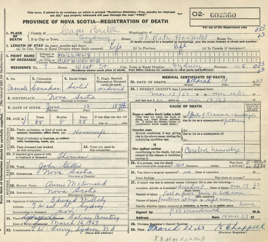 Nova Scotia Archives - Nova Scotia Births, Marriages, and Deaths