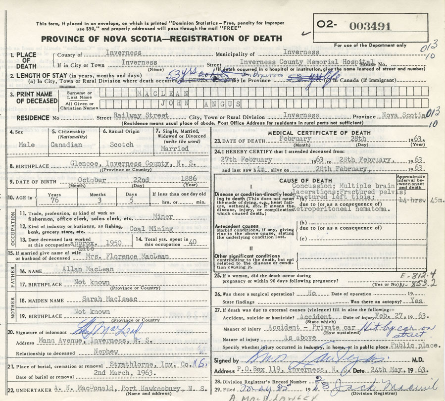 Nova Scotia Archives - Nova Scotia Births, Marriages, and Deaths