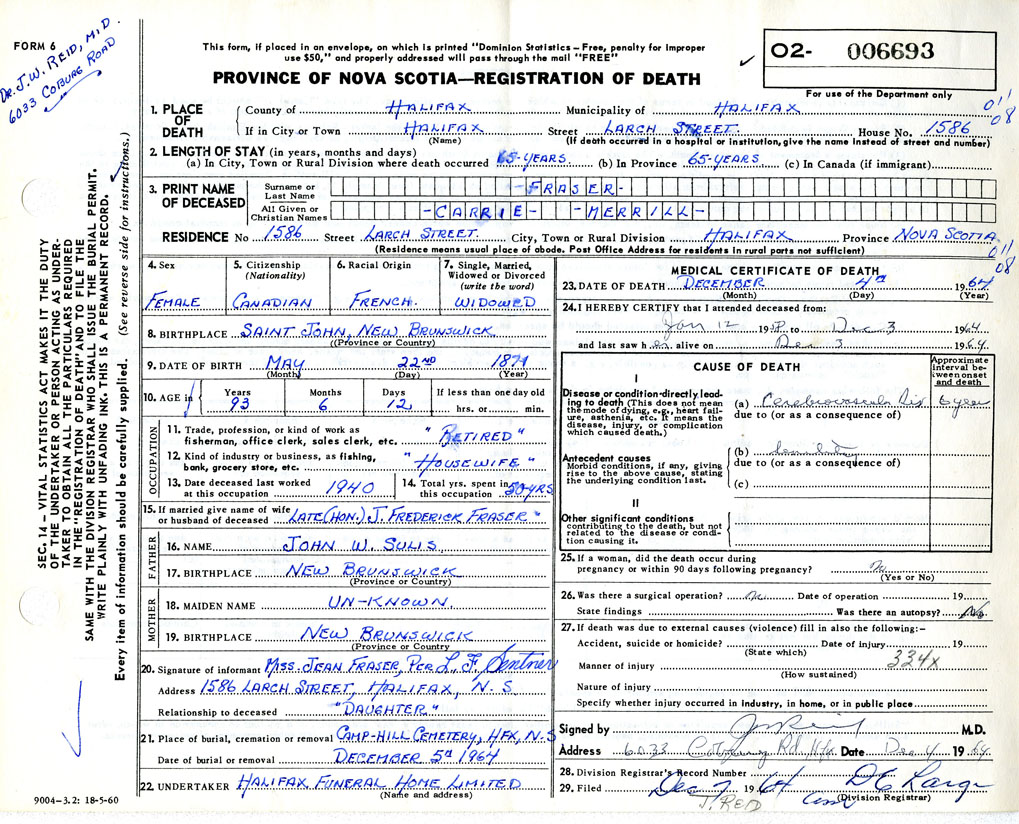 Nova Scotia Archives - Nova Scotia Births, Marriages, and Deaths