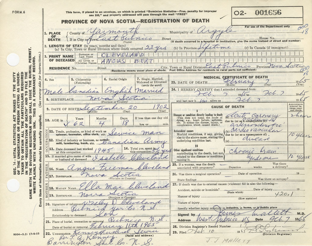 Nova Scotia Archives - Nova Scotia Births, Marriages, and Deaths