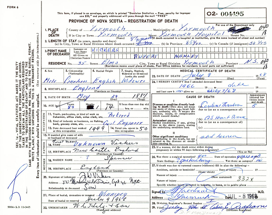 Nova Scotia Archives - Nova Scotia Births, Marriages, and Deaths