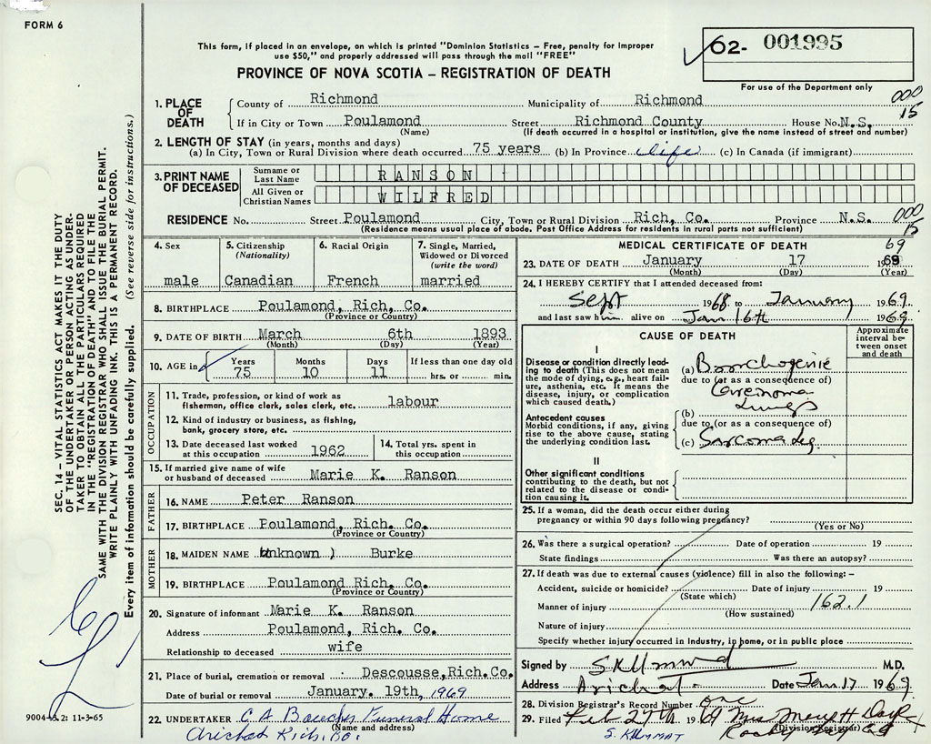 Nova Scotia Archives - Nova Scotia Births, Marriages, and Deaths