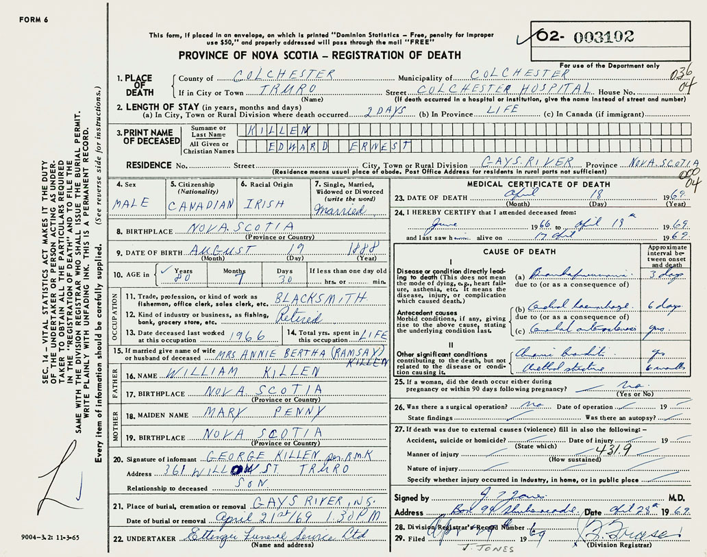 Nova Scotia Archives - Nova Scotia Births, Marriages, and Deaths