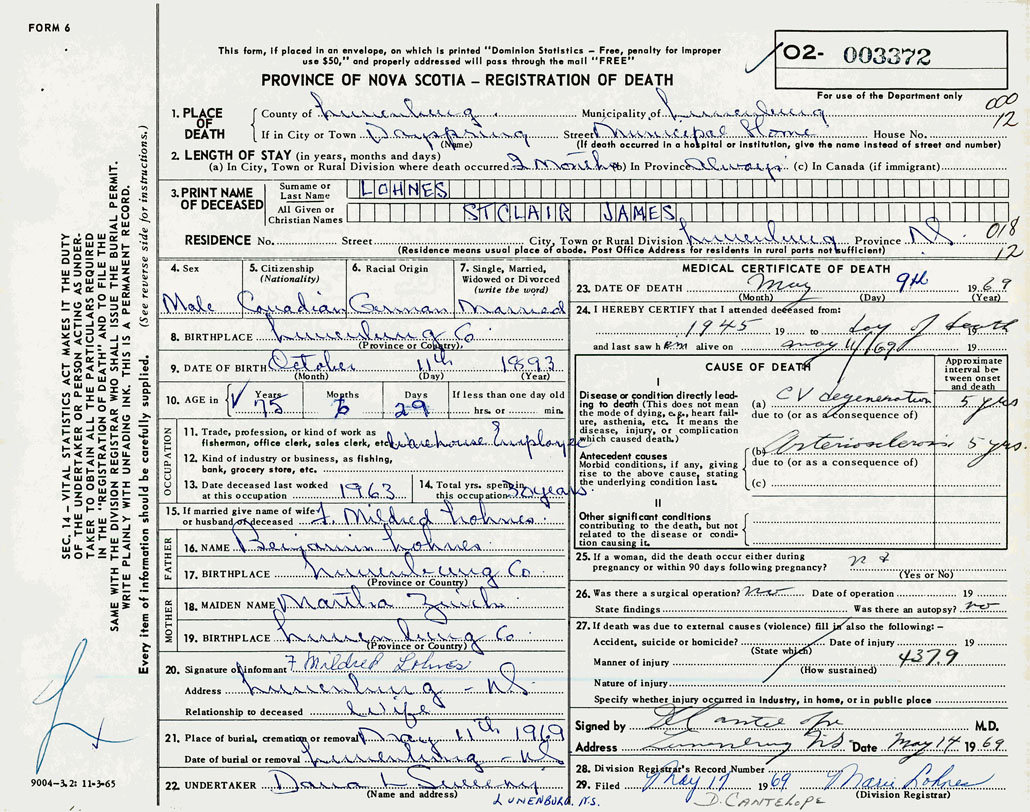 Nova Scotia Archives - Nova Scotia Births, Marriages, and Deaths