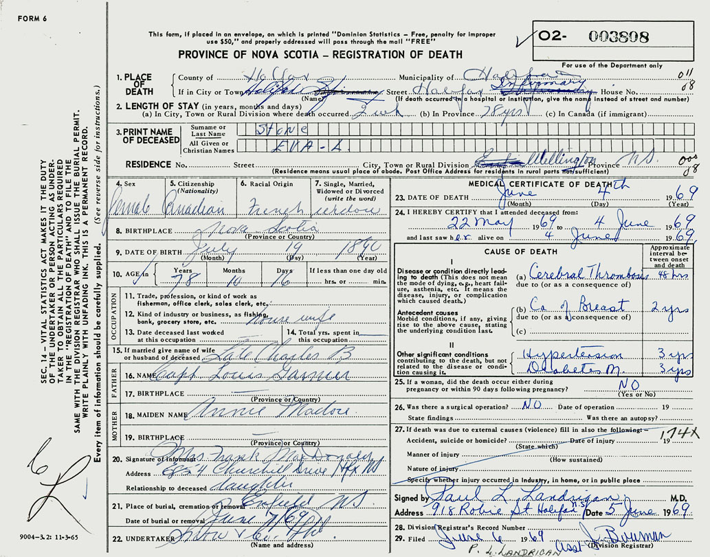Nova Scotia Archives - Nova Scotia Births, Marriages, and Deaths