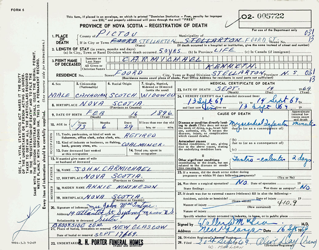 Nova Scotia Archives - Nova Scotia Births, Marriages, and Deaths