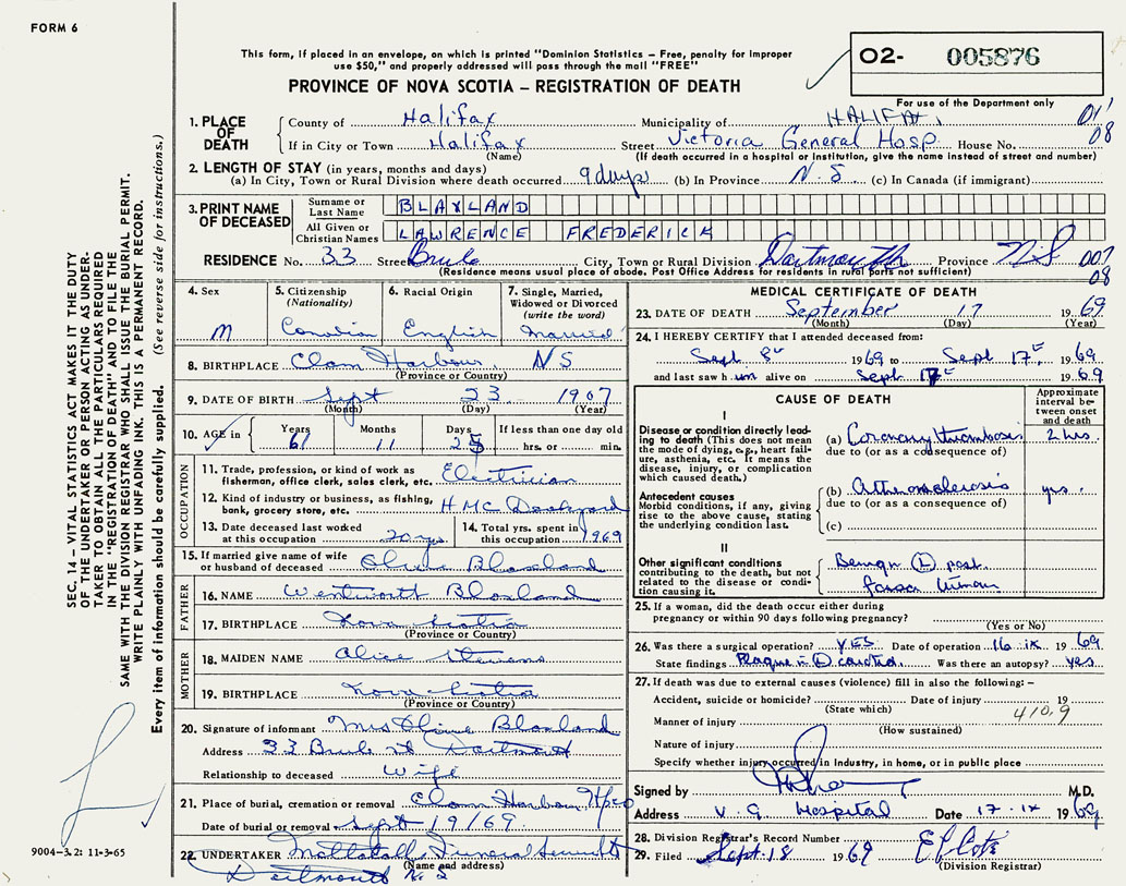 Nova Scotia Archives - Nova Scotia Births, Marriages, and Deaths