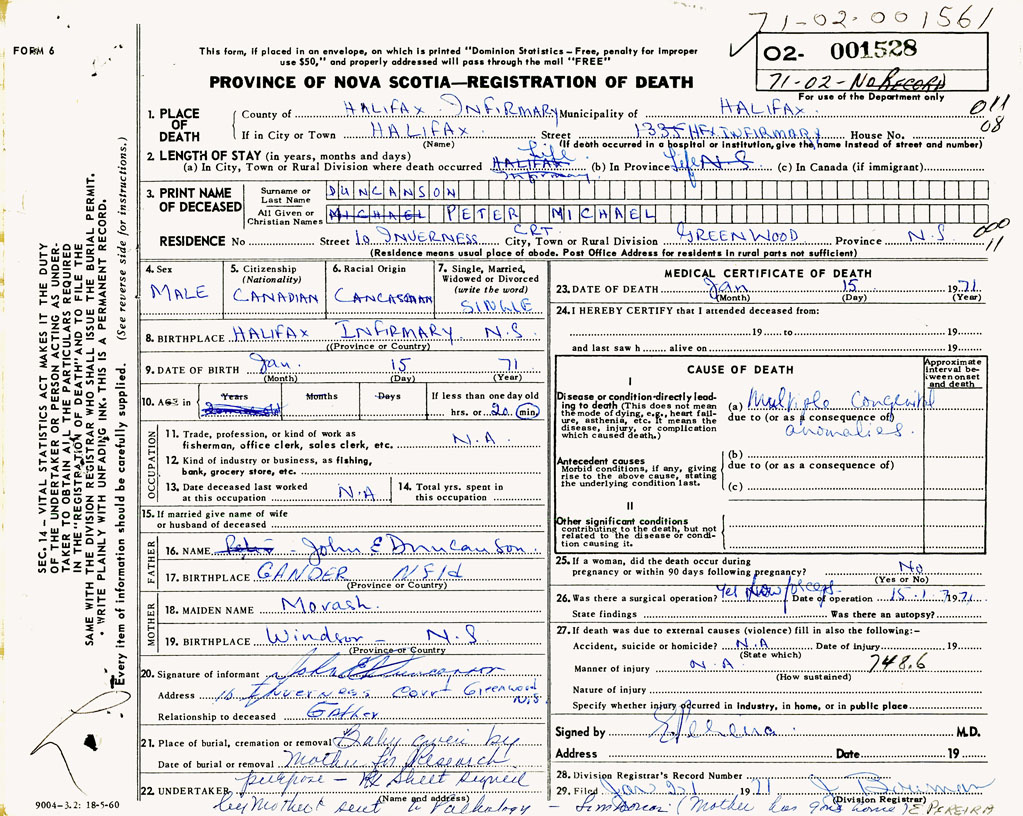Nova Scotia Archives - Nova Scotia Births, Marriages, and Deaths