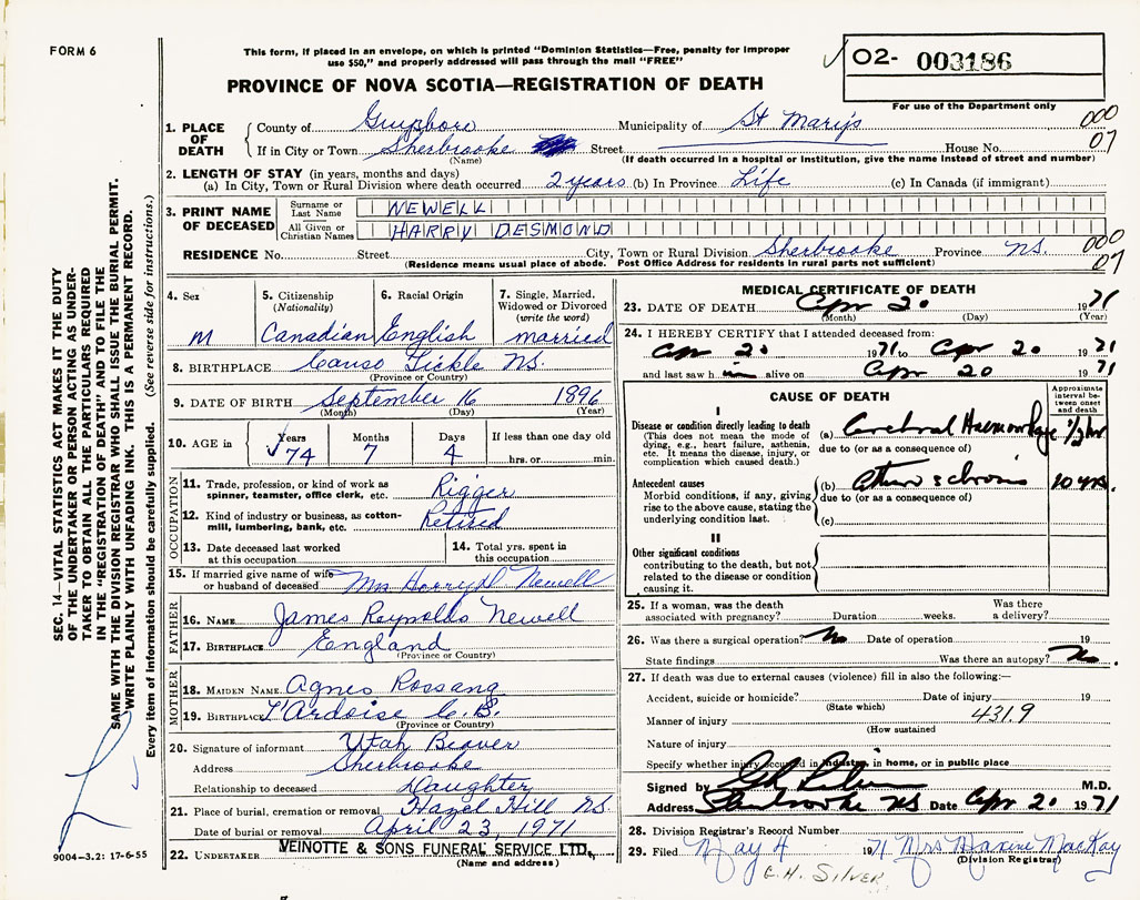 Nova Scotia Archives - Nova Scotia Births, Marriages, and Deaths