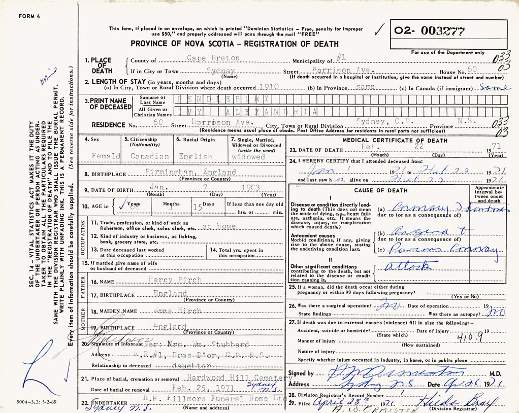 Nova Scotia Archives - Nova Scotia Births, Marriages, and Deaths