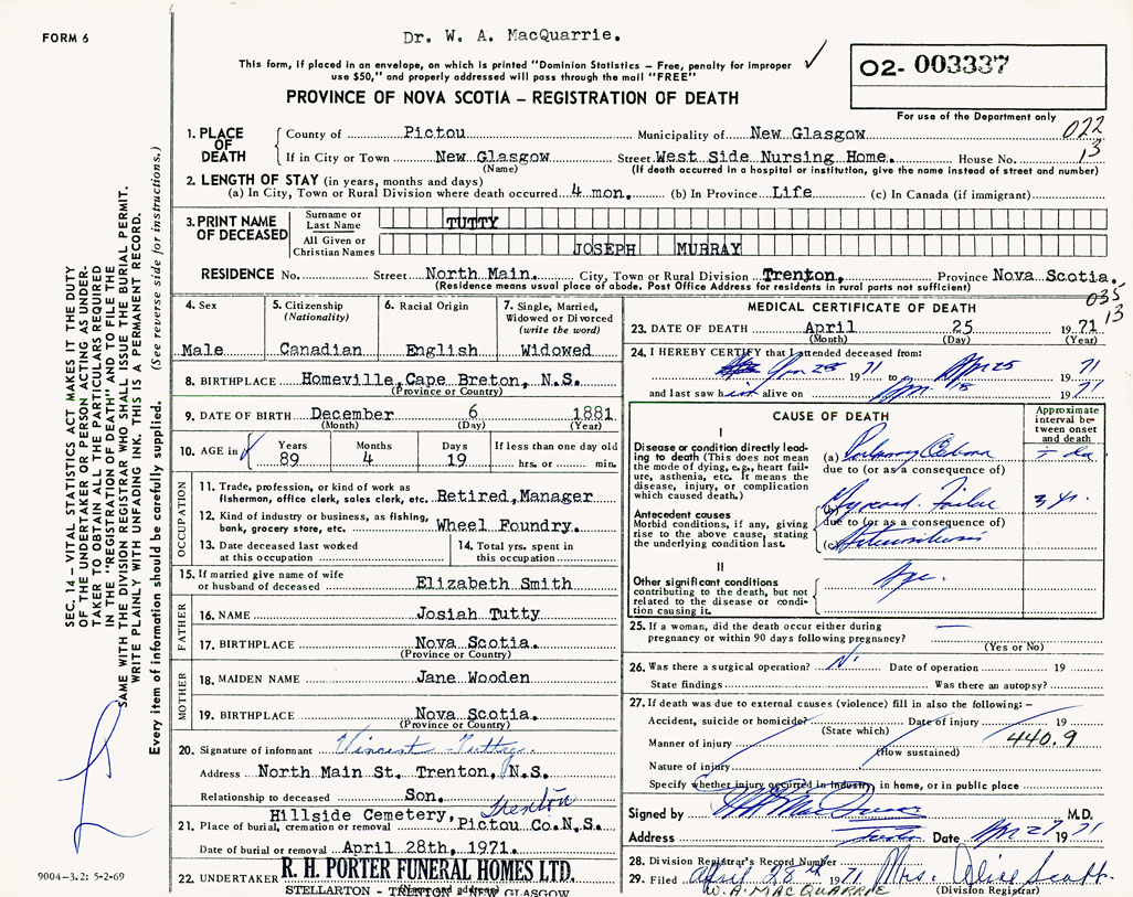 Nova Scotia Archives - Nova Scotia Births, Marriages, and Deaths