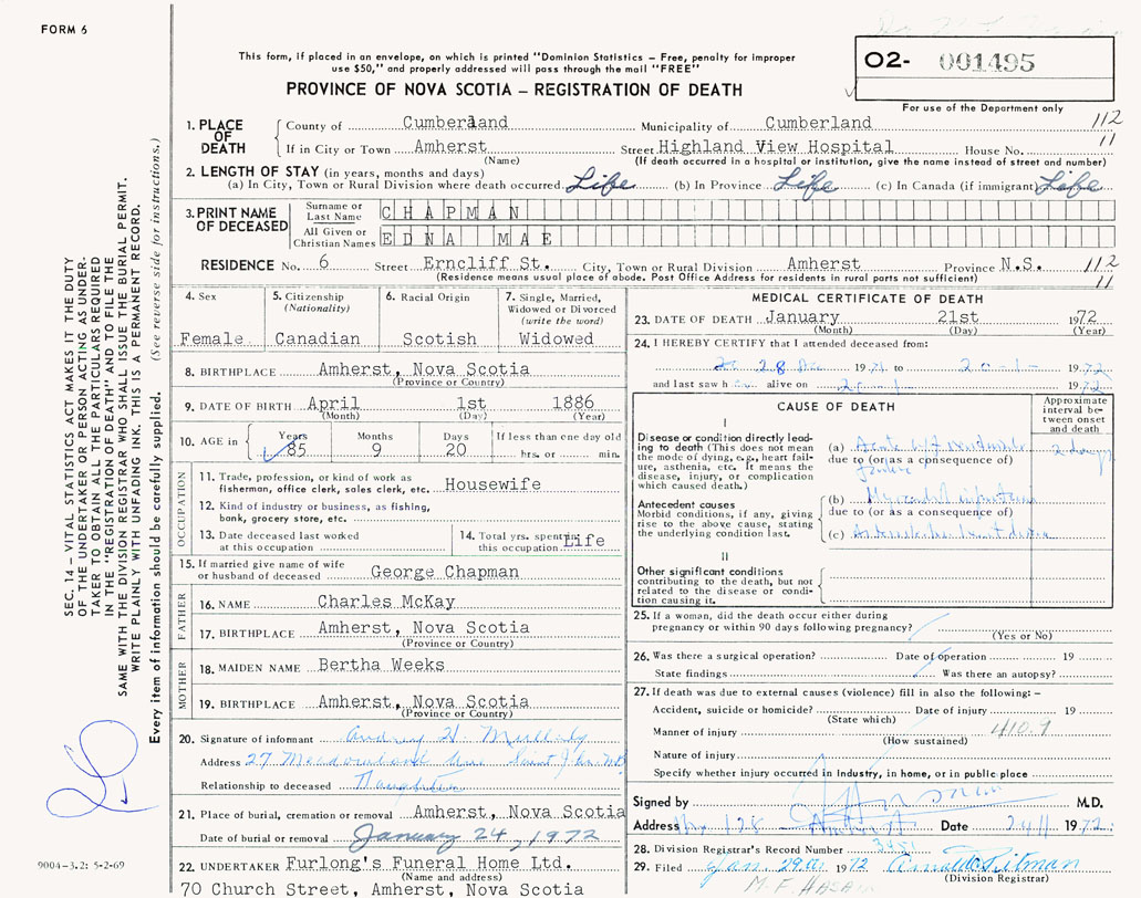 Nova Scotia Archives - Nova Scotia Births, Marriages, and Deaths