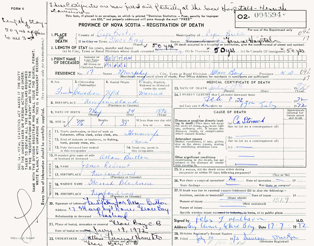 Nova Scotia Archives - Nova Scotia Births, Marriages, and Deaths