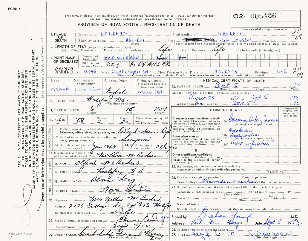 Nova Scotia Archives - Nova Scotia Births, Marriages, and Deaths