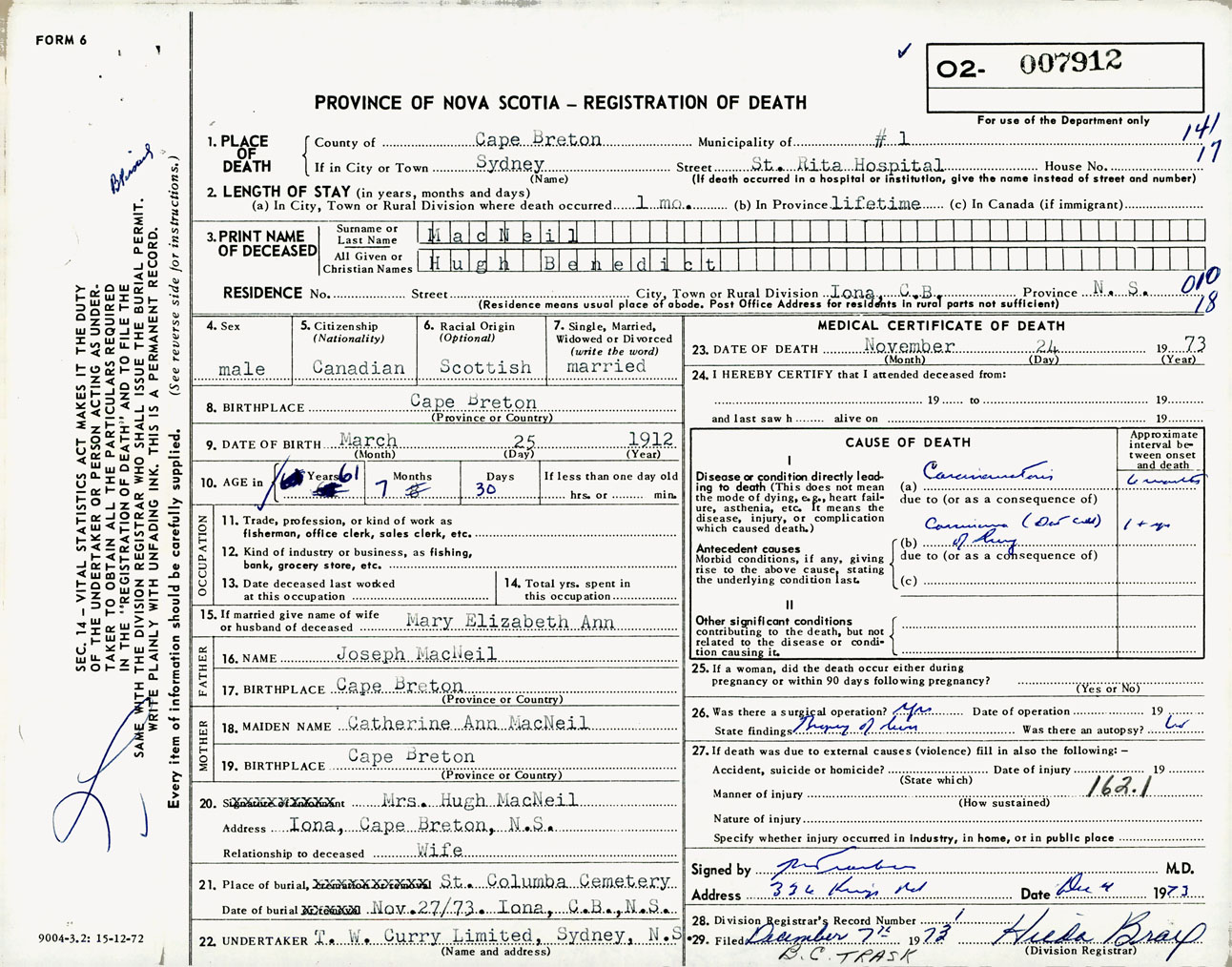 Nova Scotia Archives - Nova Scotia Births, Marriages, and Deaths