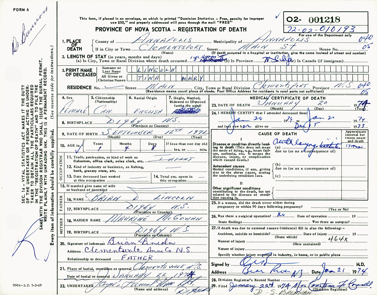 Nova Scotia Archives - Nova Scotia Births, Marriages, and Deaths