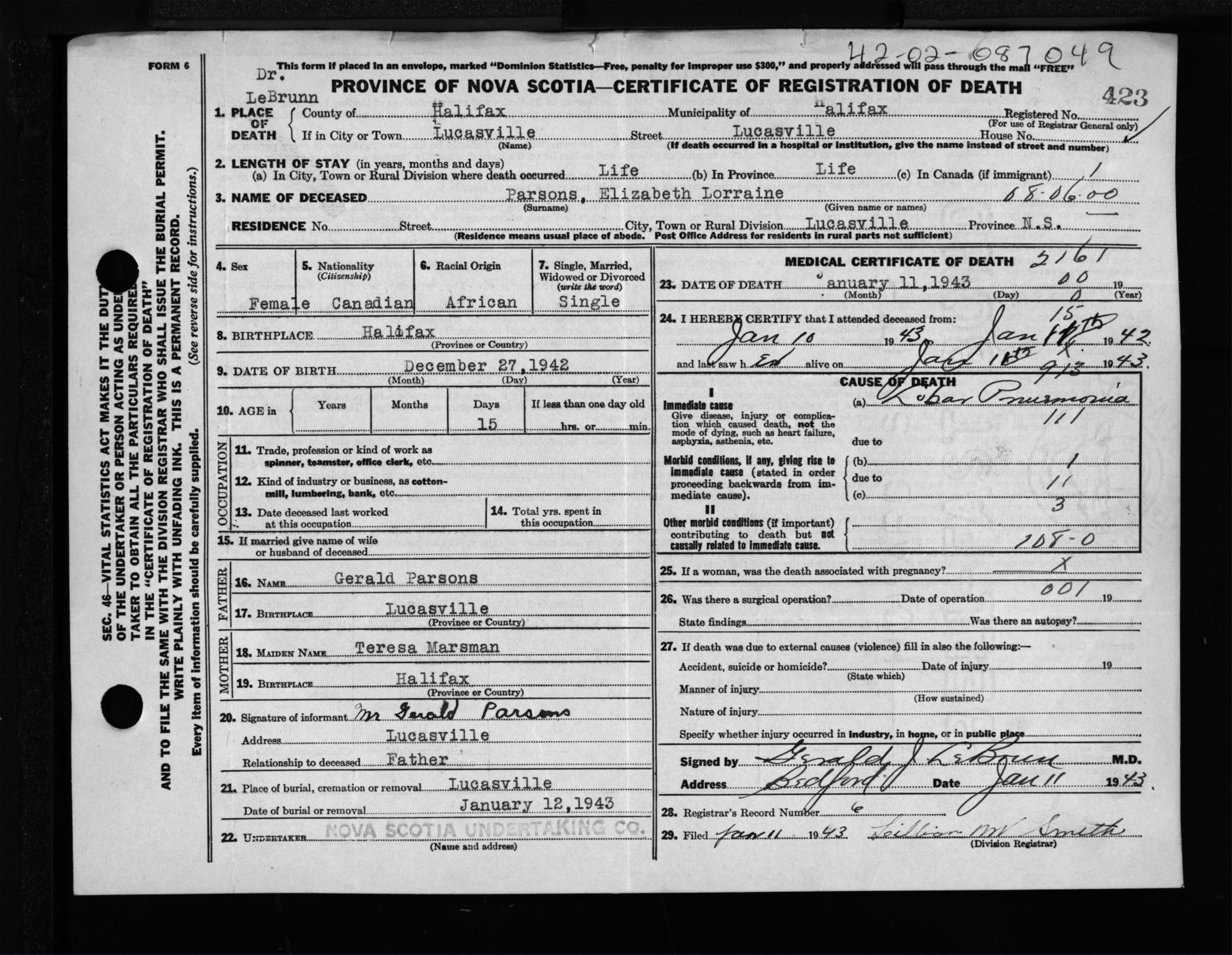 Nova Scotia Archives - Nova Scotia Births, Marriages, and Deaths