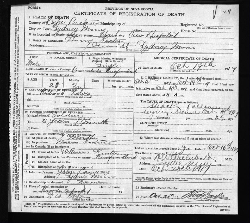 Nova Scotia Archives - Nova Scotia Births, Marriages, and Deaths