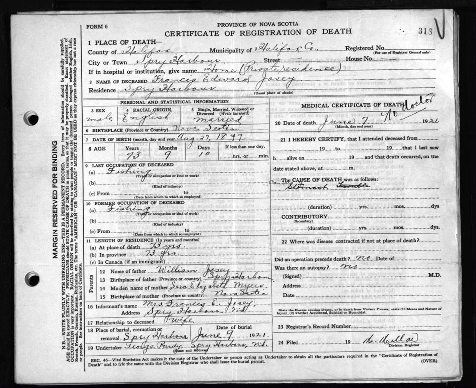 Nova Scotia Archives - Nova Scotia Births, Marriages, and Deaths