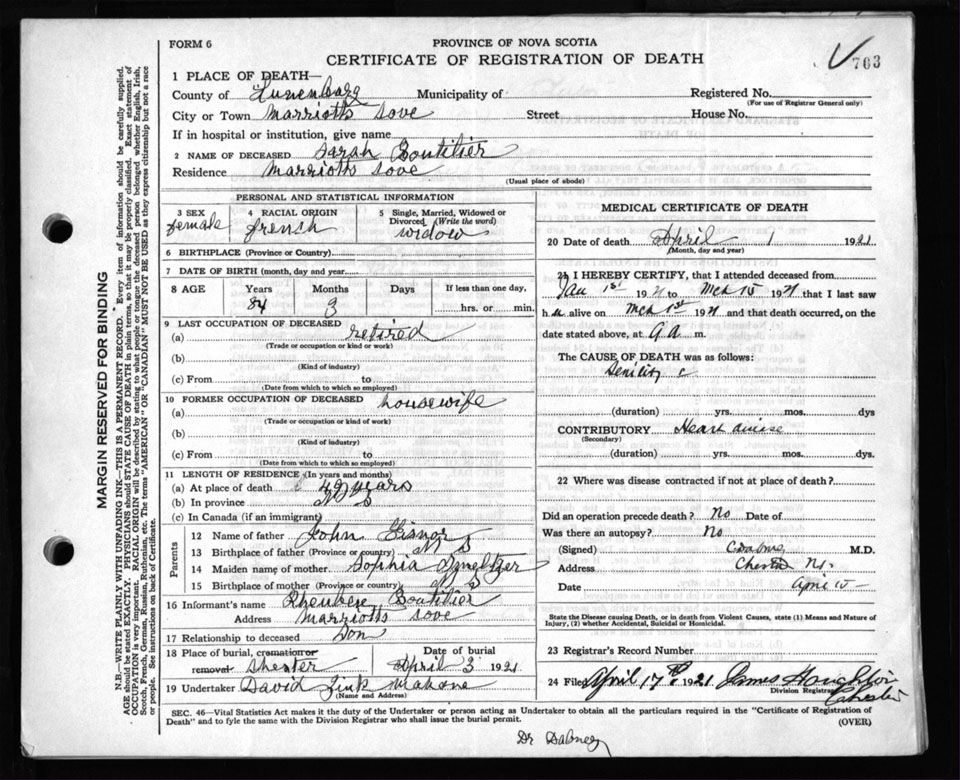 Nova Scotia Archives - Nova Scotia Births, Marriages, and Deaths