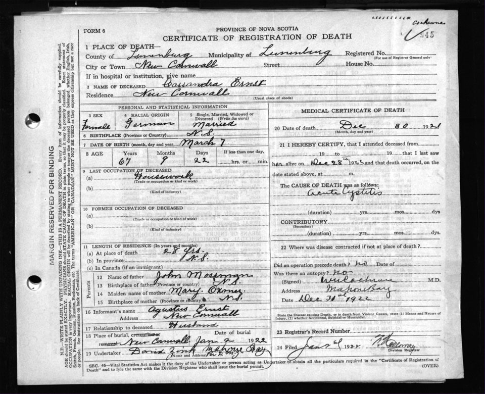 Nova Scotia Archives - Nova Scotia Births, Marriages, and Deaths