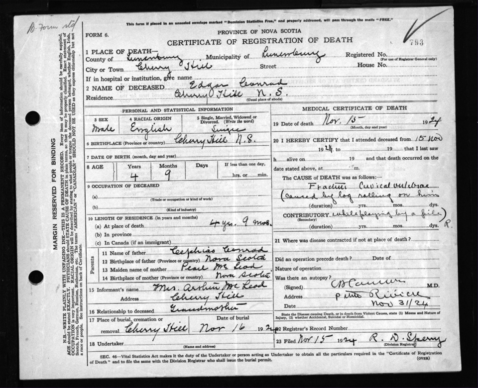 Nova Scotia Archives - Nova Scotia Births, Marriages, and Deaths