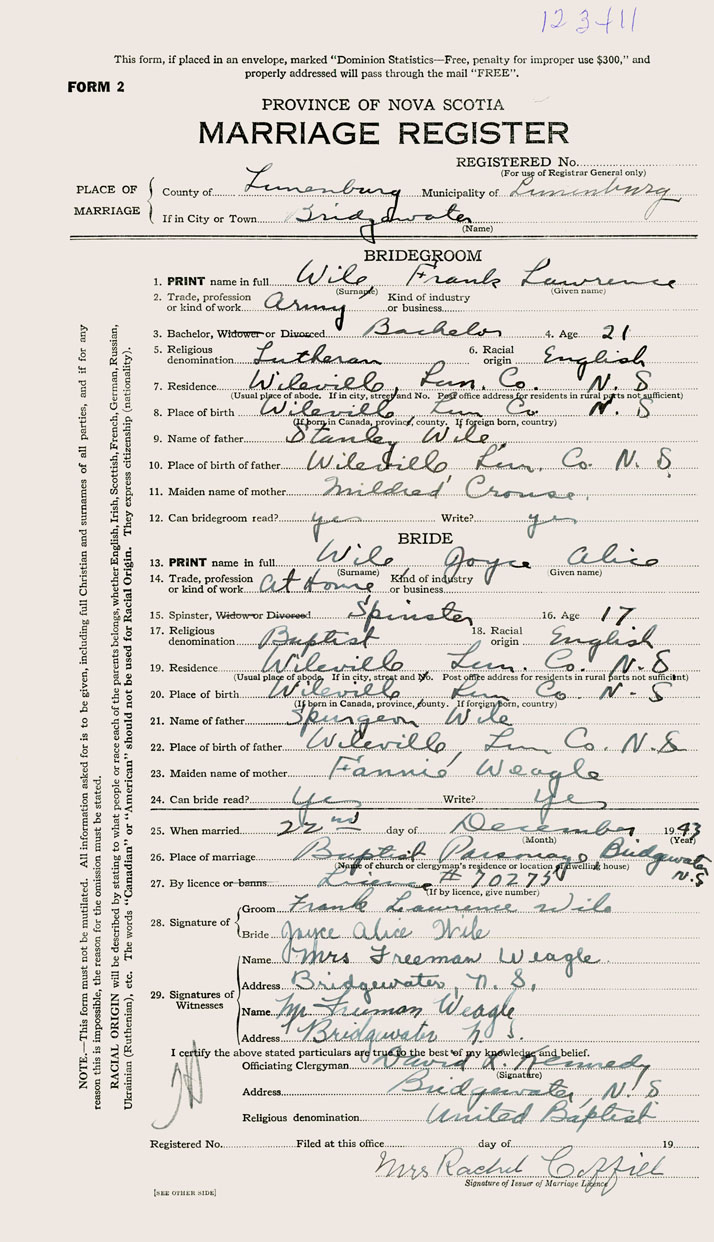 Nova Scotia Archives - Nova Scotia Births, Marriages, and Deaths