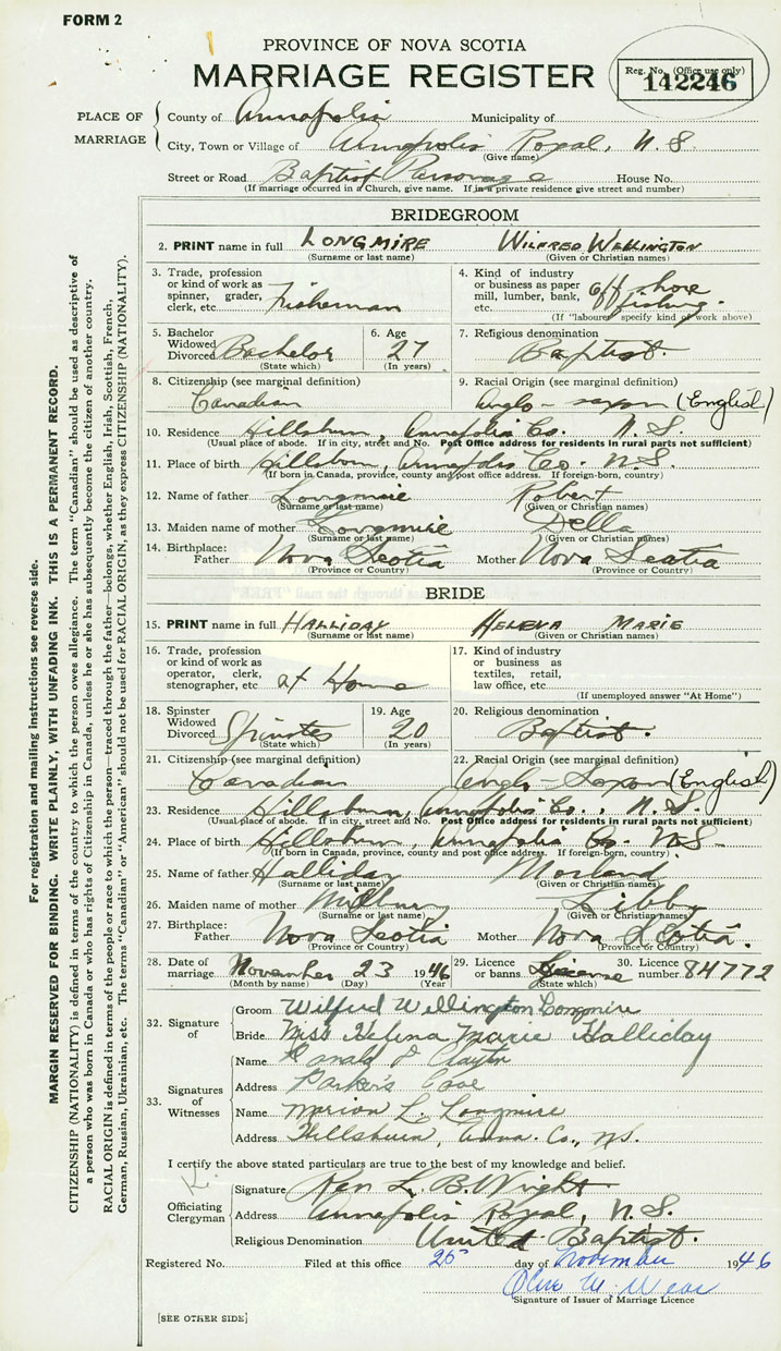 Nova Scotia Archives - Nova Scotia Births, Marriages, and Deaths