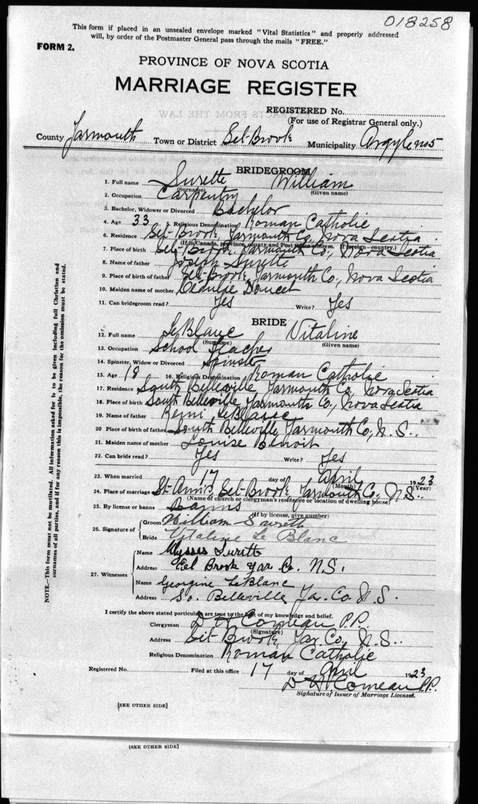 Nova Scotia Archives - Nova Scotia Births, Marriages, and Deaths