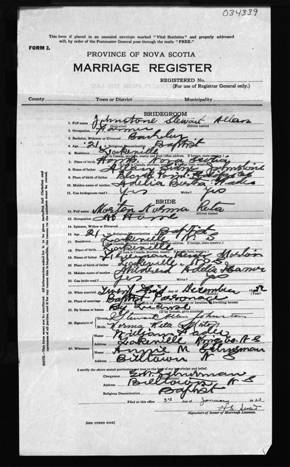 Nova Scotia Archives - Nova Scotia Births, Marriages, and Deaths