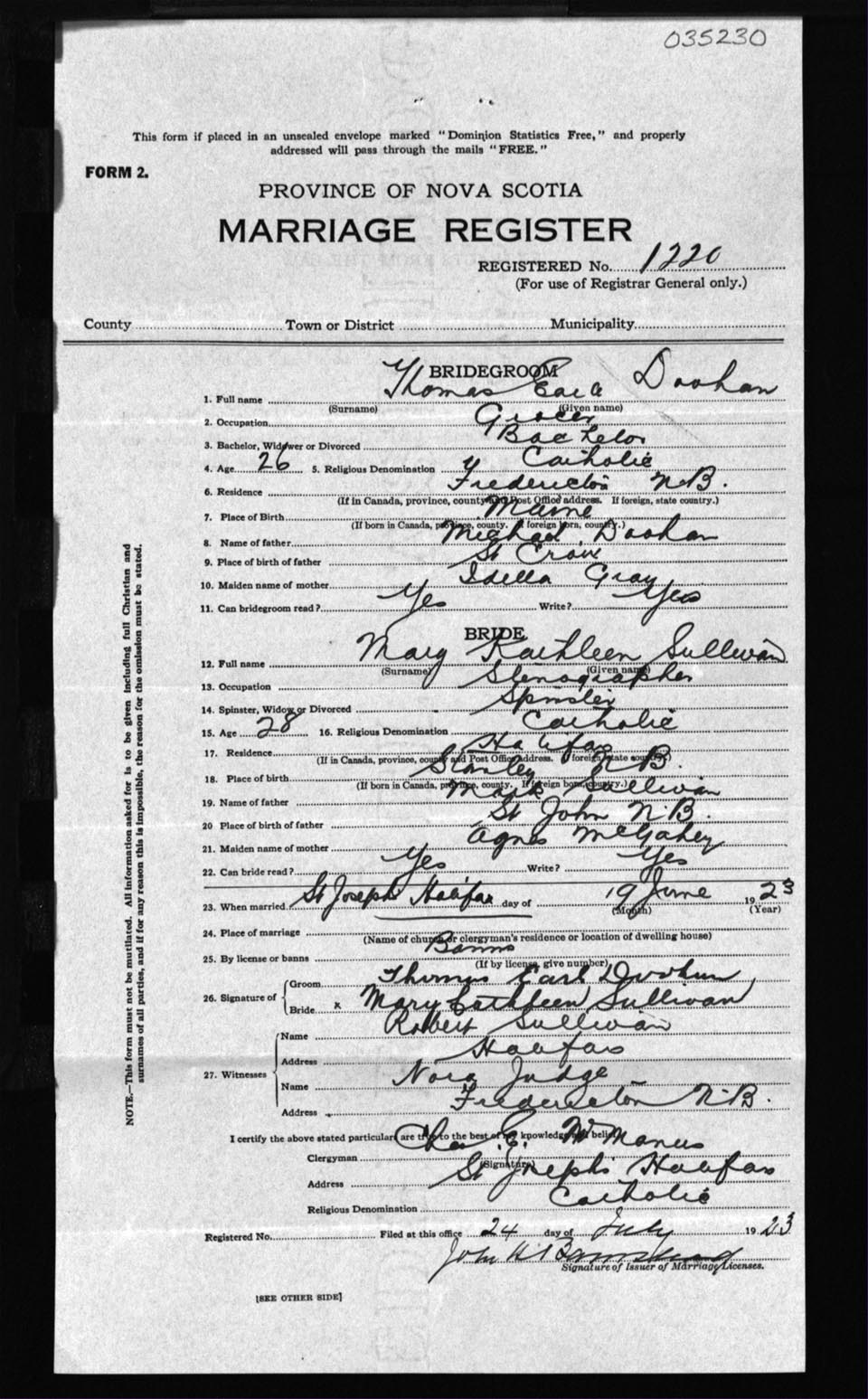 Nova Scotia Archives - Nova Scotia Births, Marriages, and Deaths