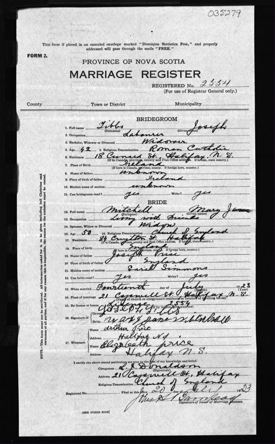 Nova Scotia Archives - Nova Scotia Births, Marriages, and Deaths