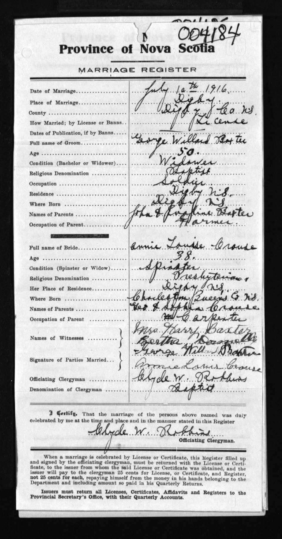 Nova Scotia Archives - Nova Scotia Births, Marriages, and Deaths