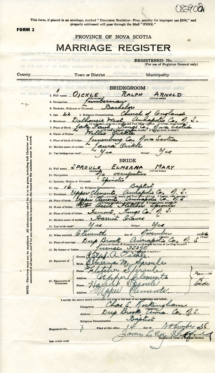 Nova Scotia Archives - Nova Scotia Births, Marriages, and Deaths