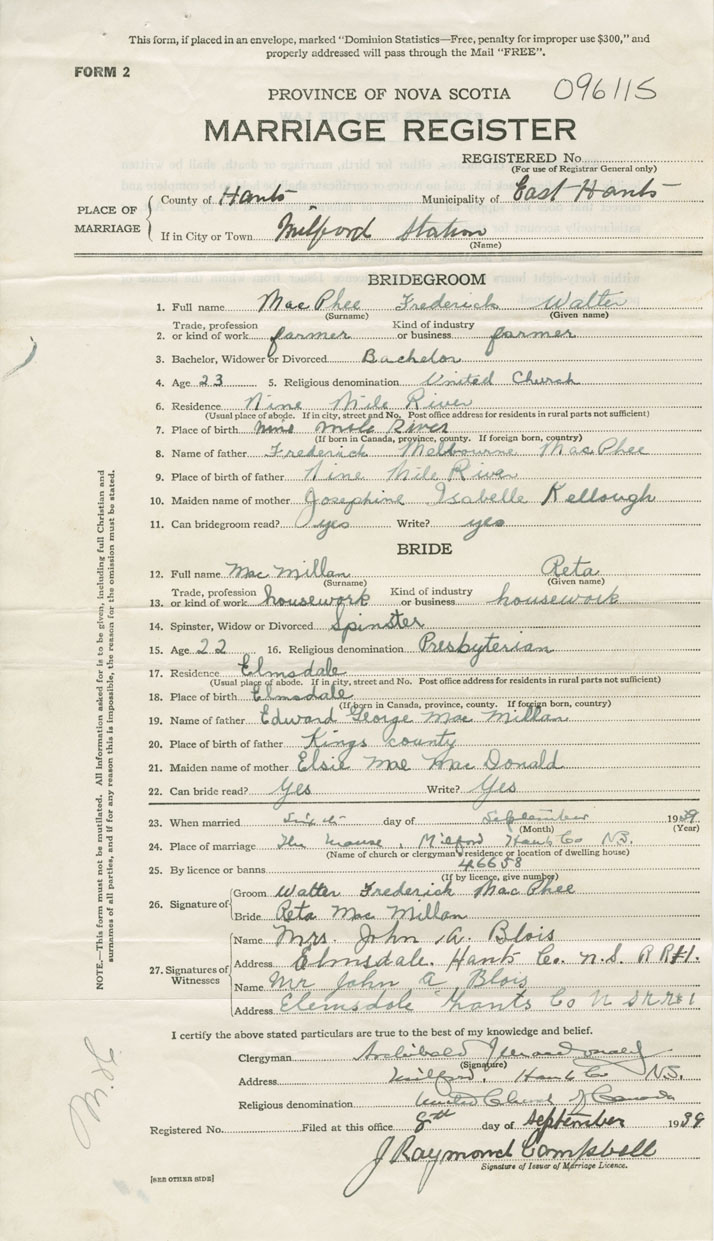 Nova Scotia Archives - Nova Scotia Births, Marriages, and Deaths