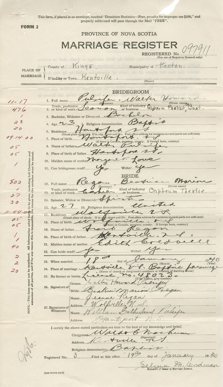 Nova Scotia Archives - Nova Scotia Births, Marriages, and Deaths